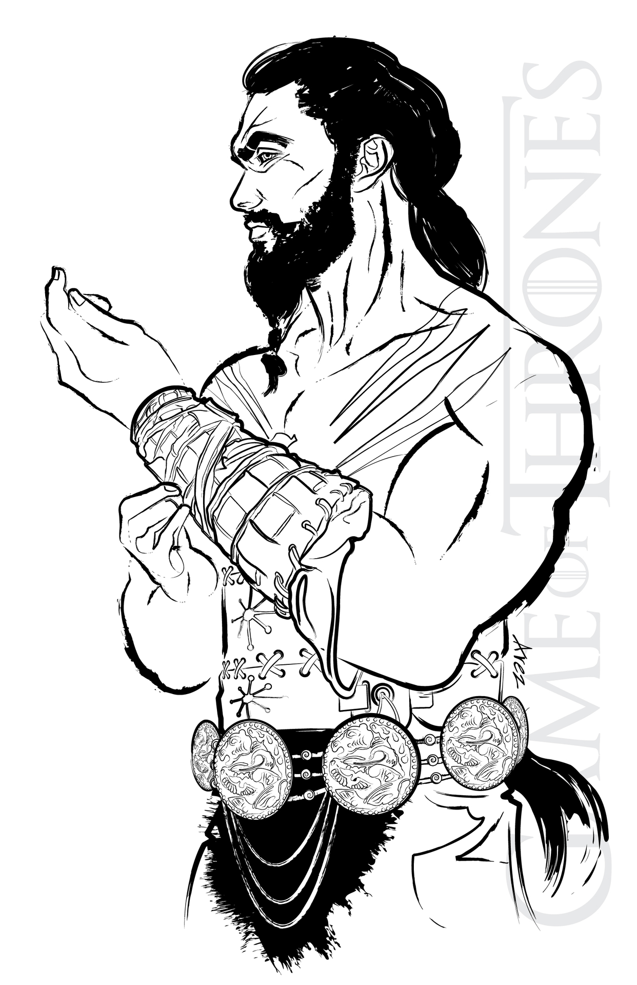 ArtStation - Khal Drogo of the Dothraki tribe