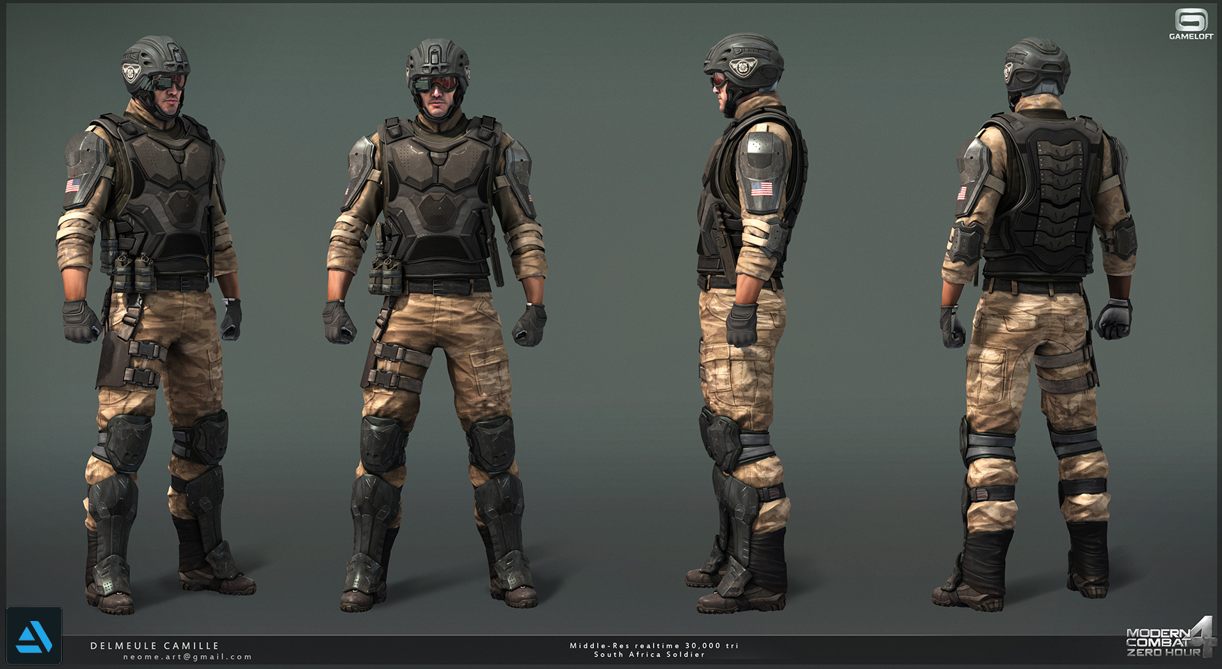 ArtStation - Modern Combat - Africa soldier