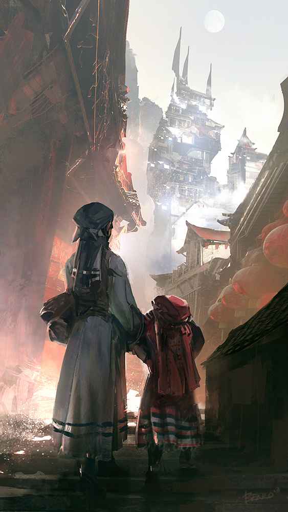 ArtStation - Tribe city concept