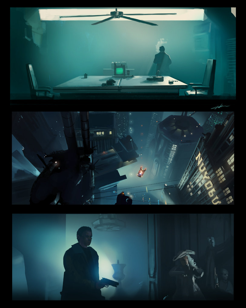 ArtStation - blade runner lighting studies