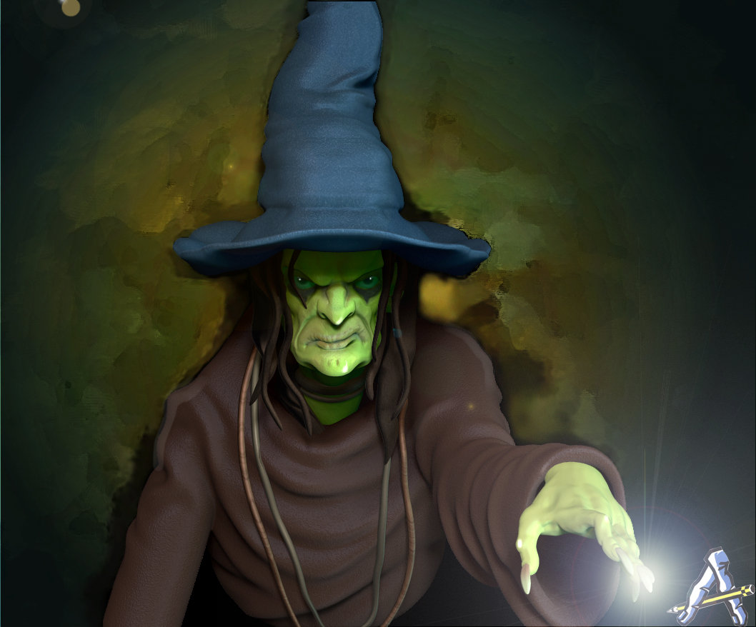 ArtStation - Old Witch (1 hour Lunch crunch).