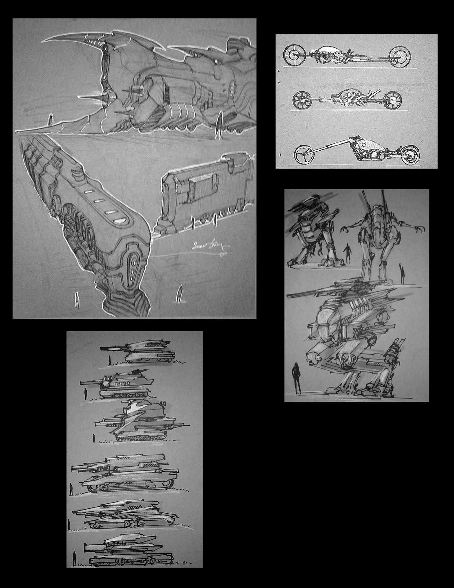 ArtStation - Quick sketch tech designs