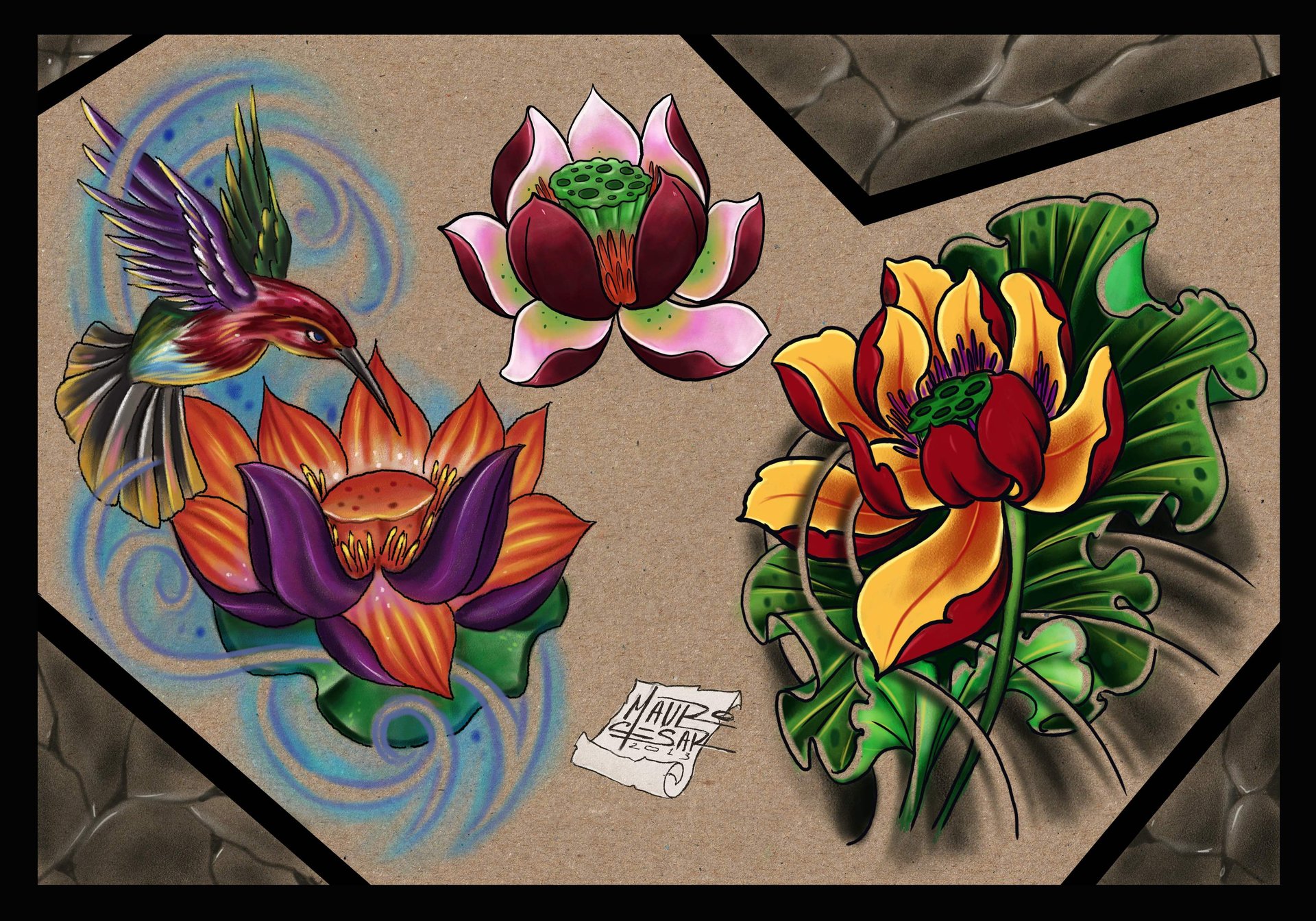 ArtStation - tattoo flash art