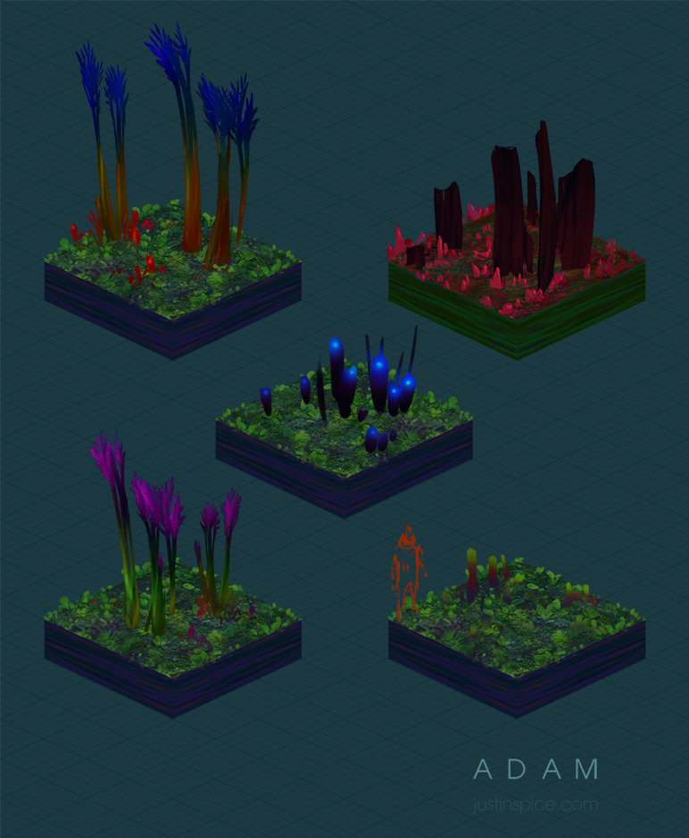 ArtStation - Isometric style plants