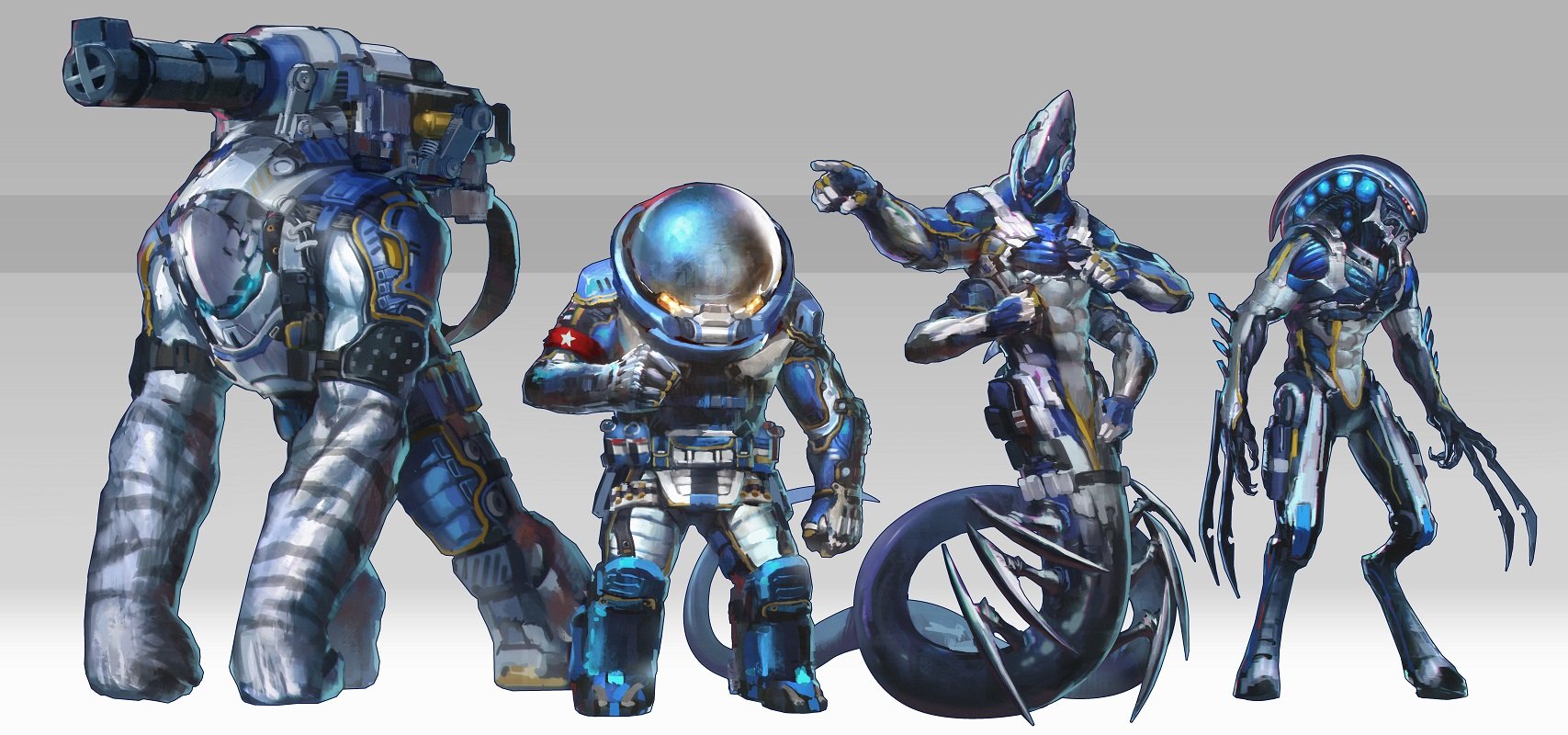 ArtStation - Personal works_four monsters sketch