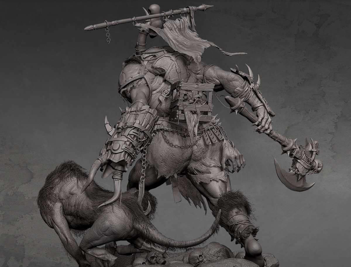 ArtStation - orc zbrush sculpting back view