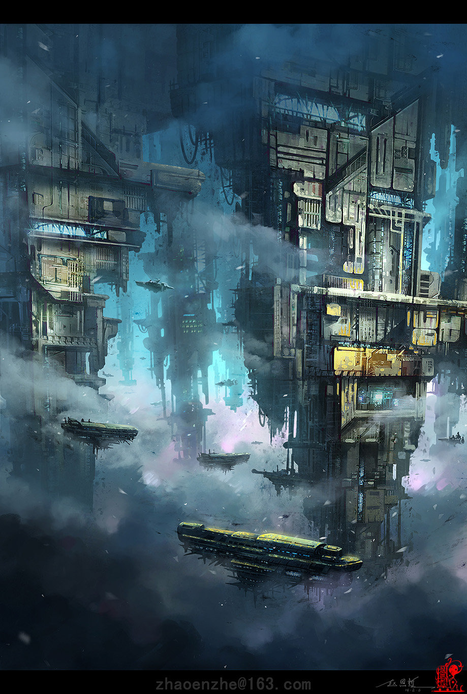 ArtStation - Sky fortress, Enzhe Zhao