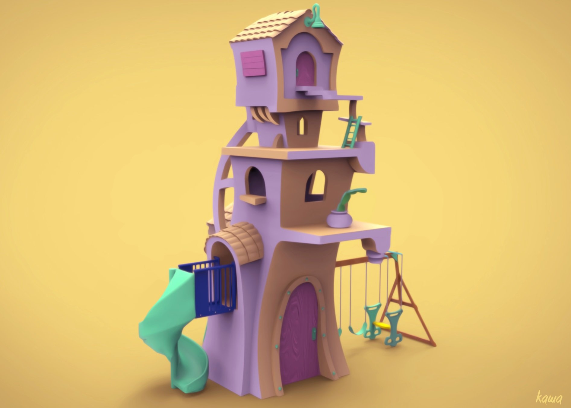 ArtStation - Play Ground 3D "Once-ler House"