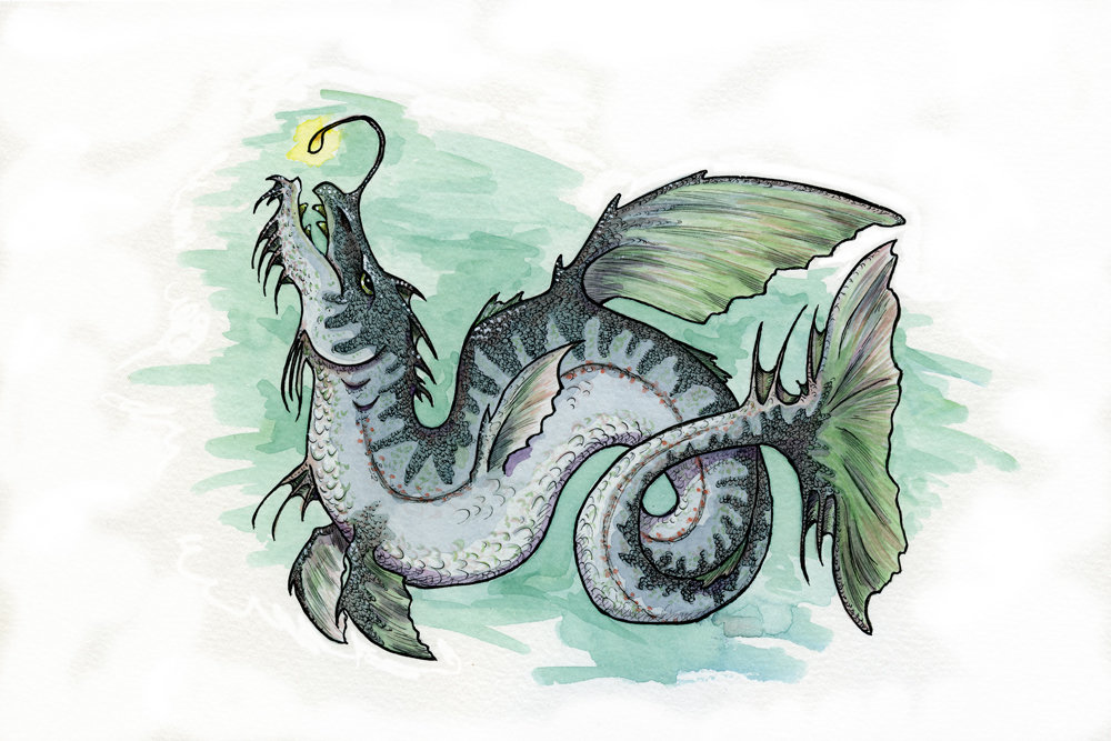 ArtStation - Serpentia lophiiformia: The Angler Serpent