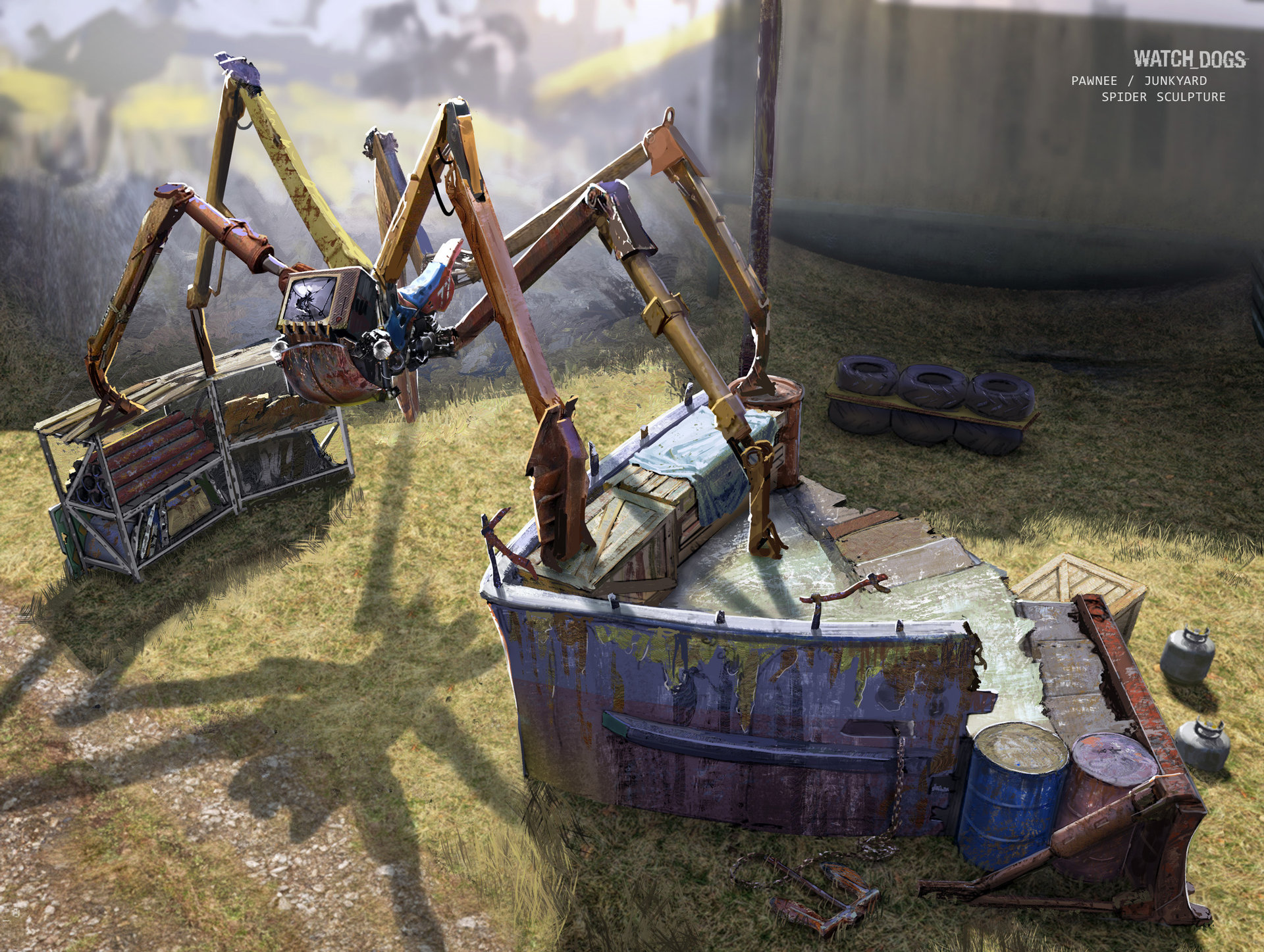 Michel Donze - Watch Dogs - T-bone Junkyard concept art