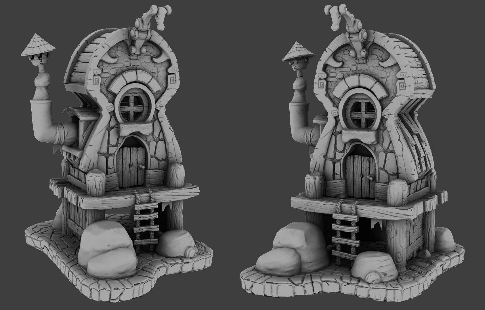 ArtStation - house zbrush, pritesh sakhare