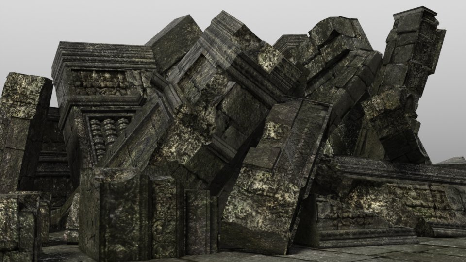 ArtStation - Broken Temple Pillar