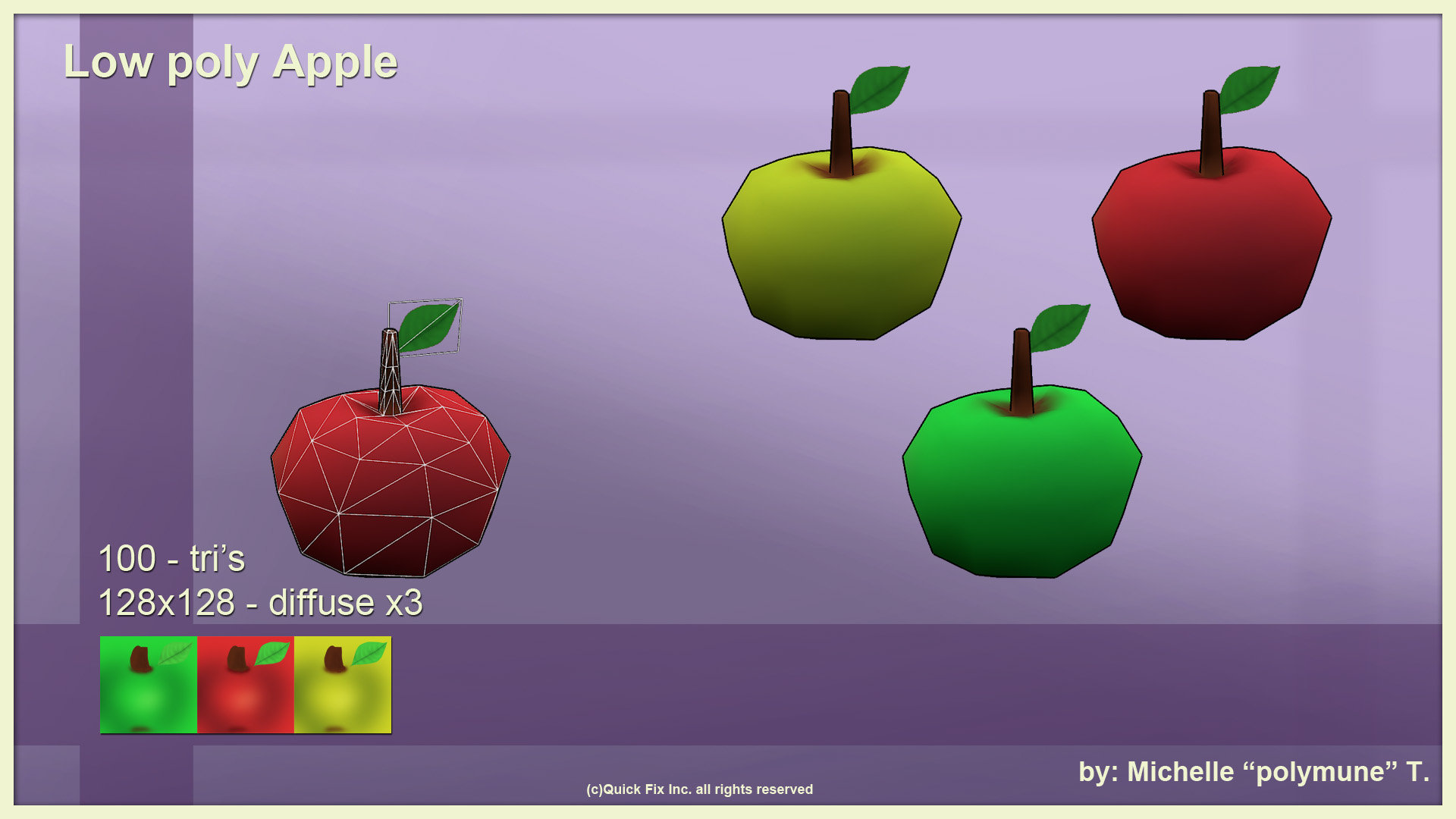 ArtStation - Low poly apples
