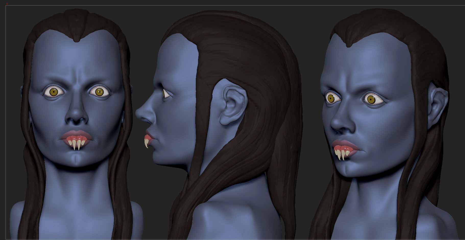 ArtStation - Horrifying female creature.