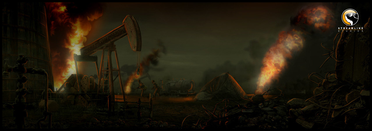 ArtStation - Terminator Salvation oilfields concept art 1