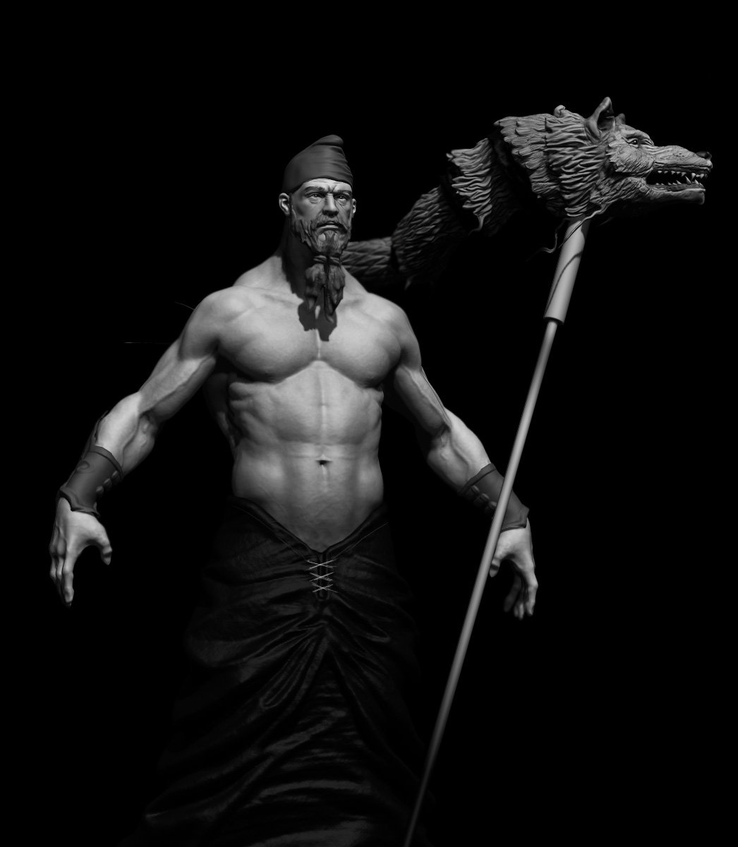 ArtStation - Speed modeling Zalmoxe God of Dacians