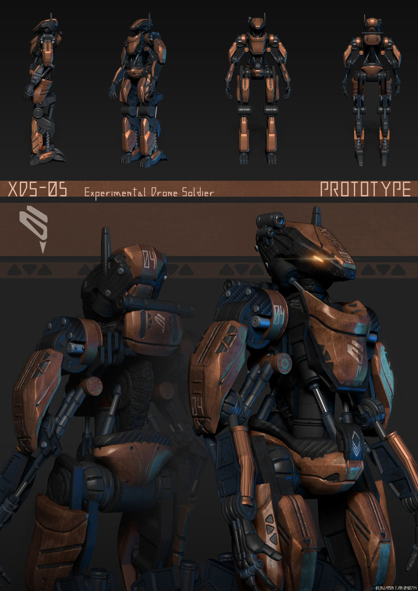 ArtStation - XDS-05 Experimental Drone Soldier