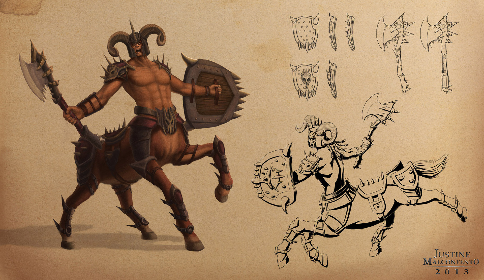 ArtStation - Centaur Warlord