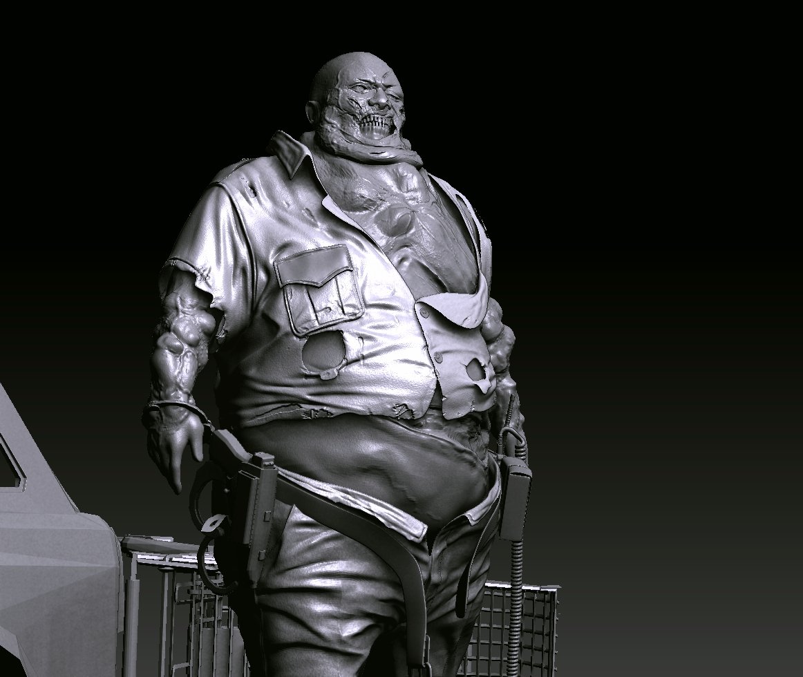 ArtStation - Fat cop zombie