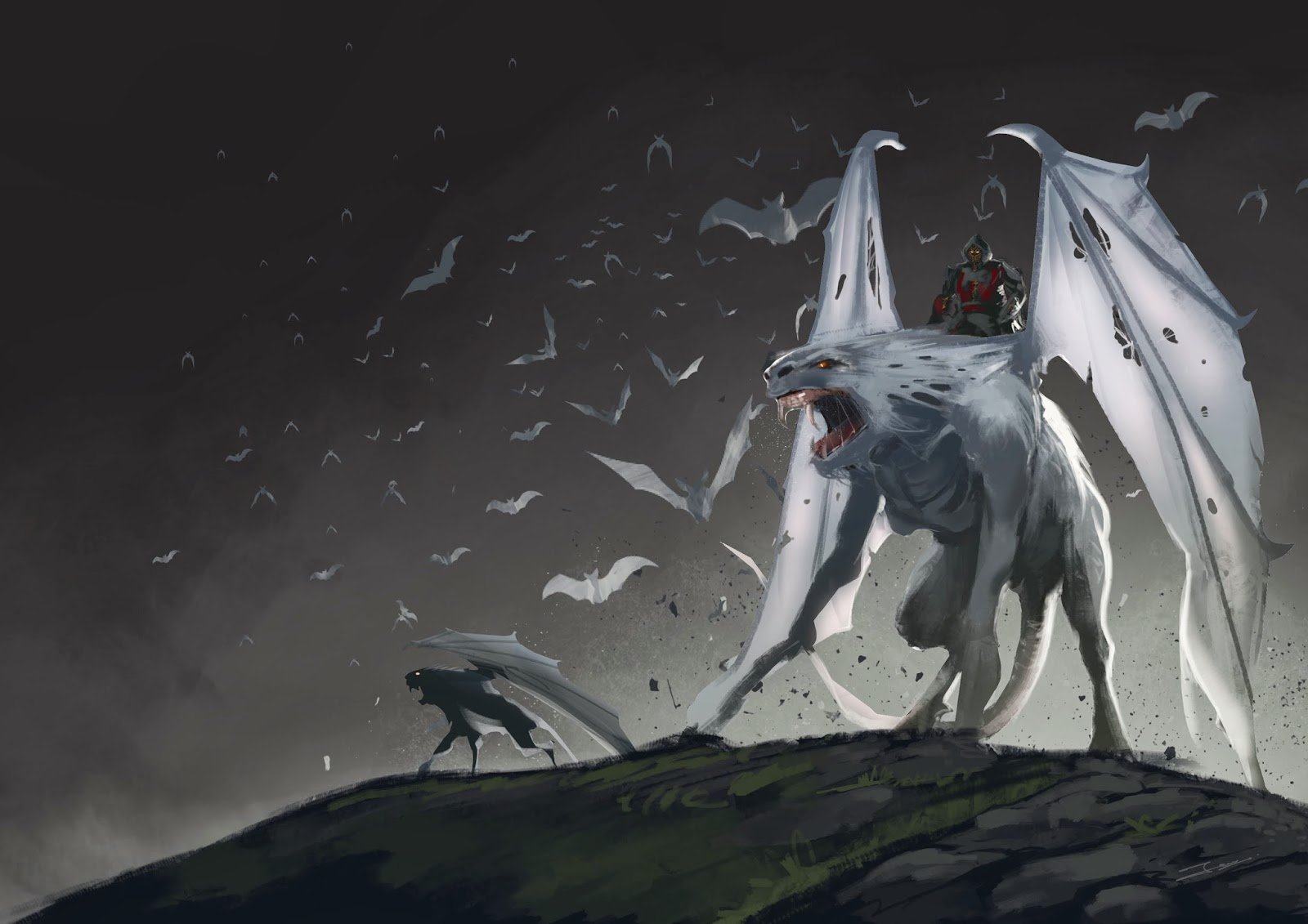 ArtStation - white Bat