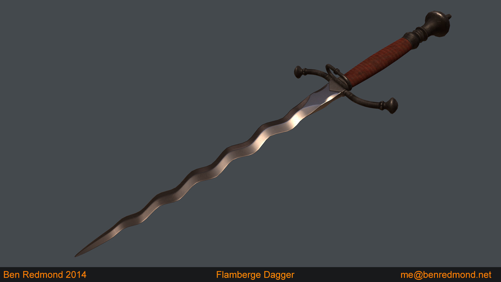 flamberge blade dagger