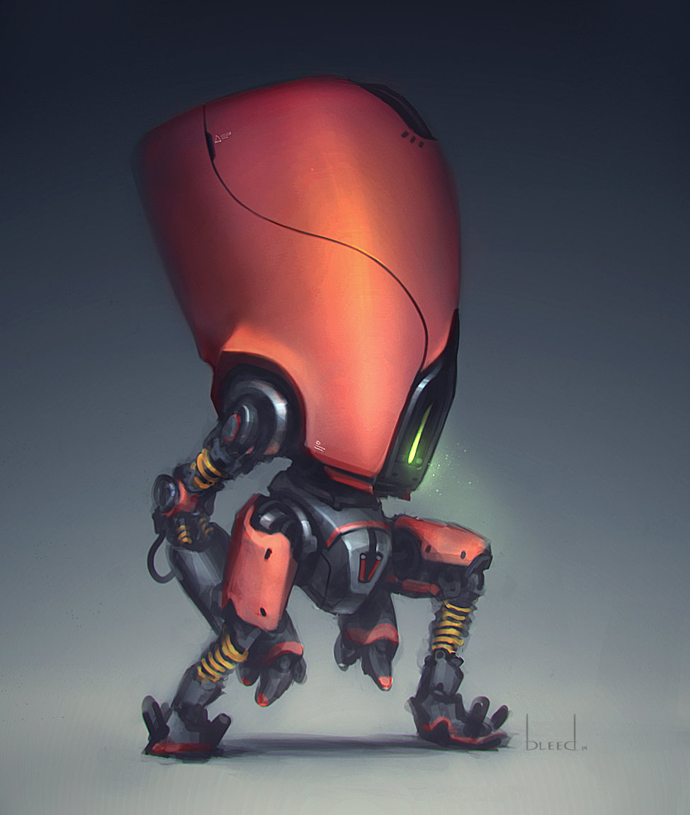 ArtStation - Big Headed Bot, Bryan Lee