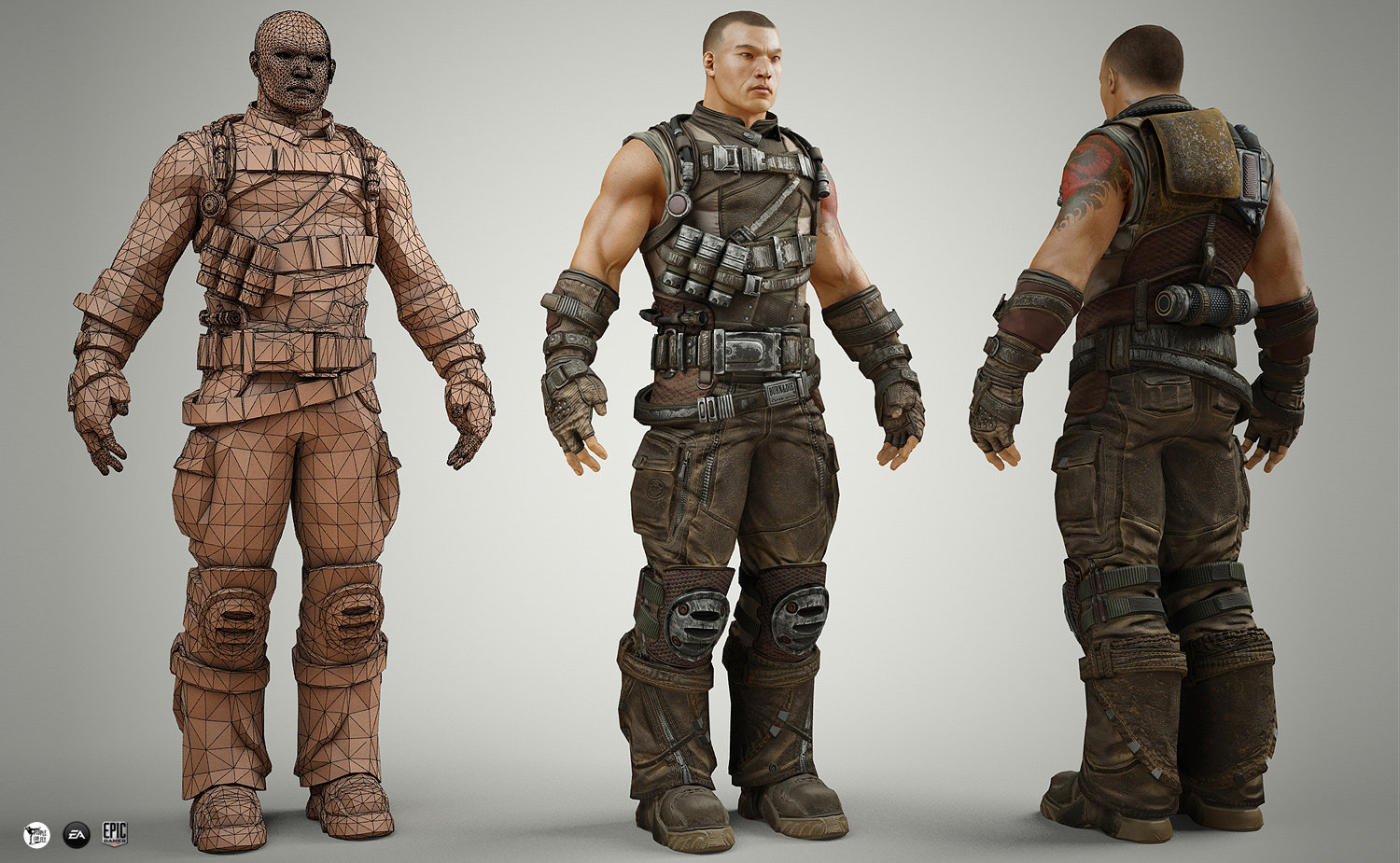 ArtStation - Bulletstorm, Ishi Sato low poly model.