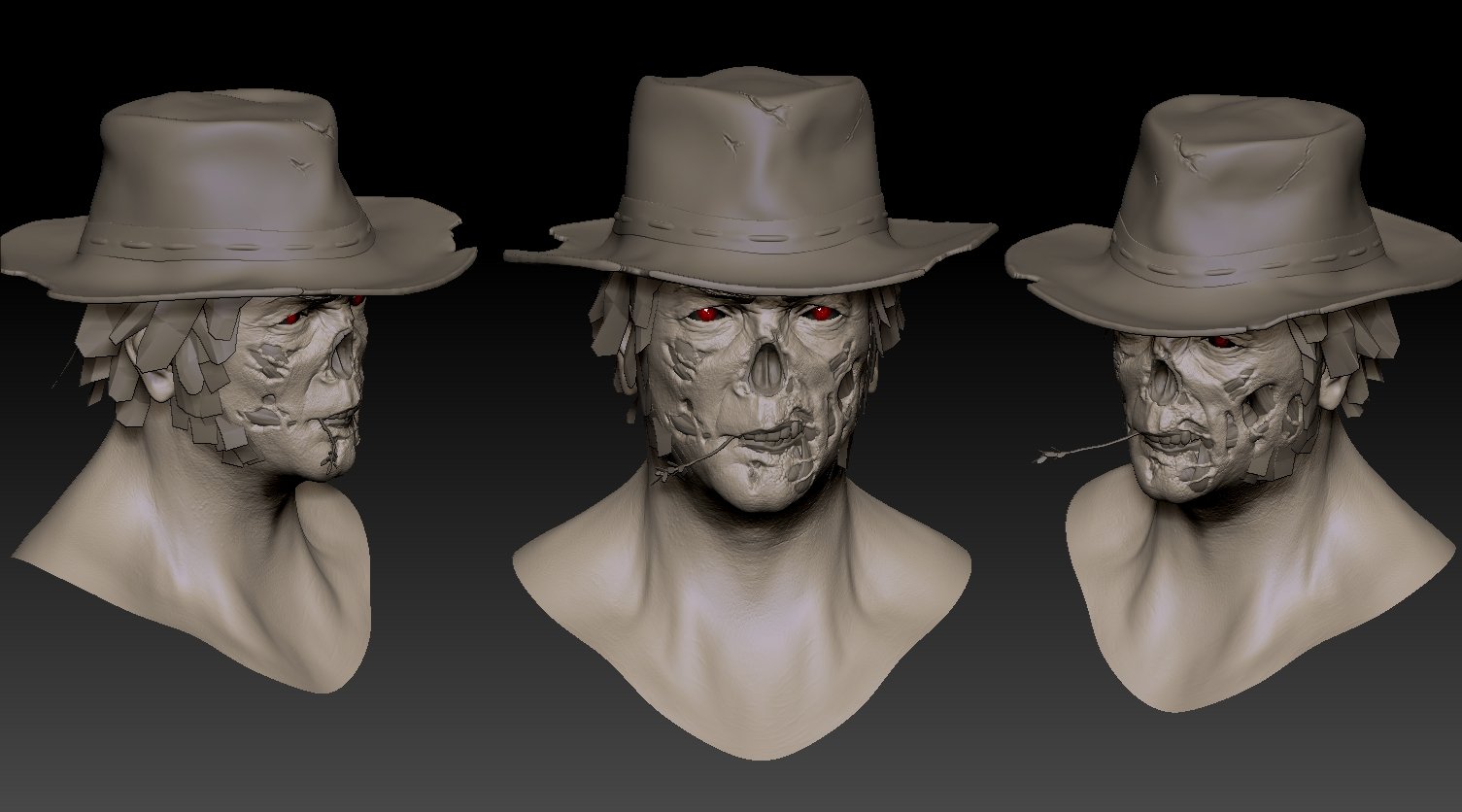 ArtStation - Hard West- undead head sculpt