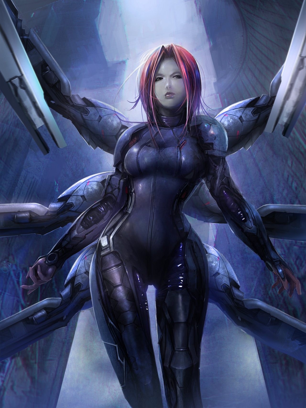 ArtStation - The girl with Spider Device.