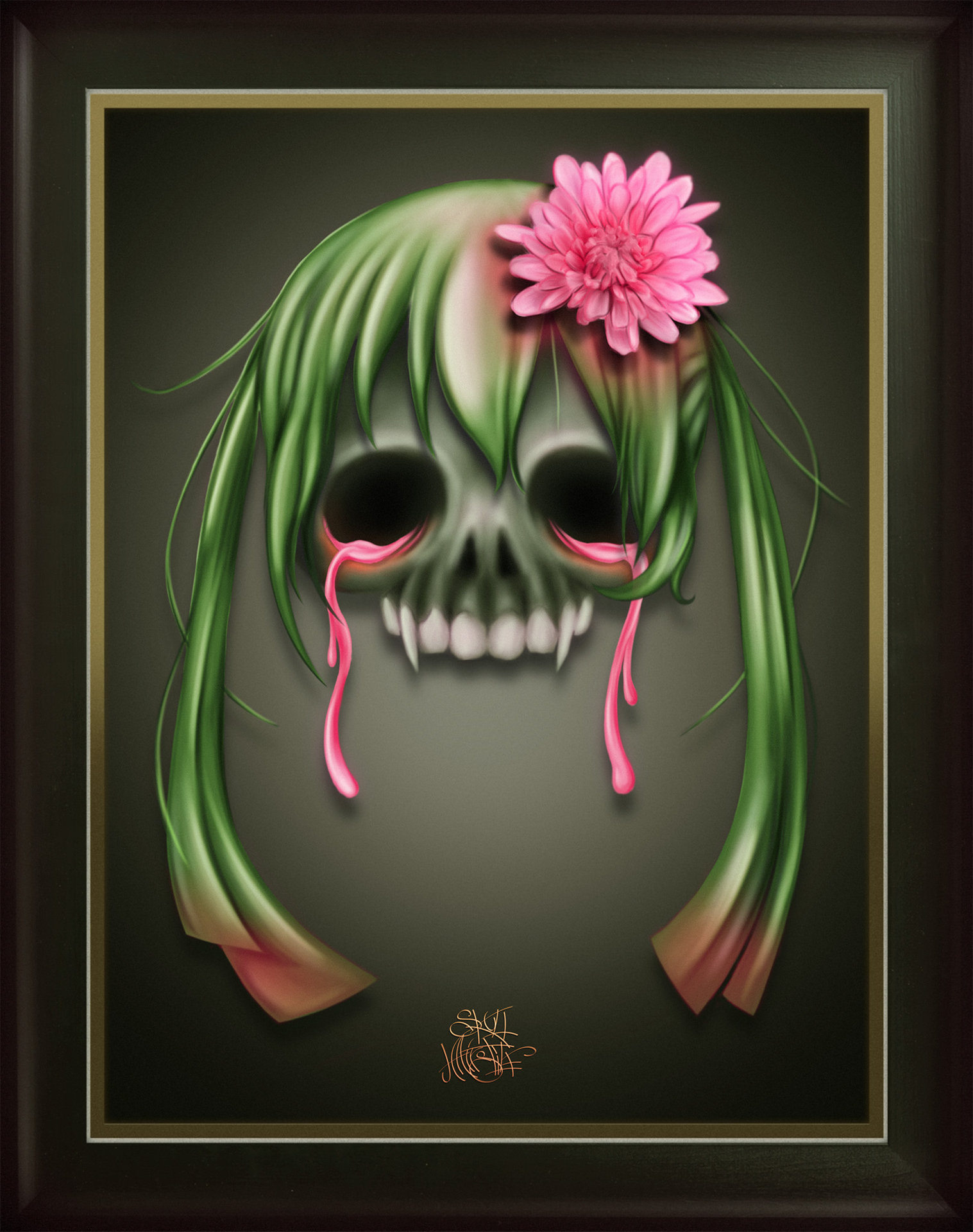 ArtStation - skull hairstyle