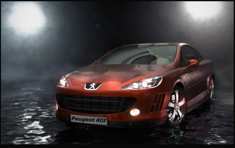 ArtStation - Peugeot 407 Coupe Render