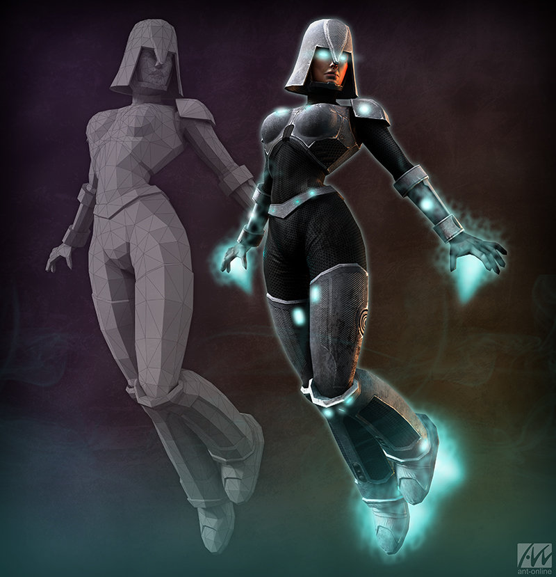 ArtStation - Low Poly FemBot