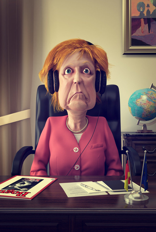 ArtStation - Merkel Caricature