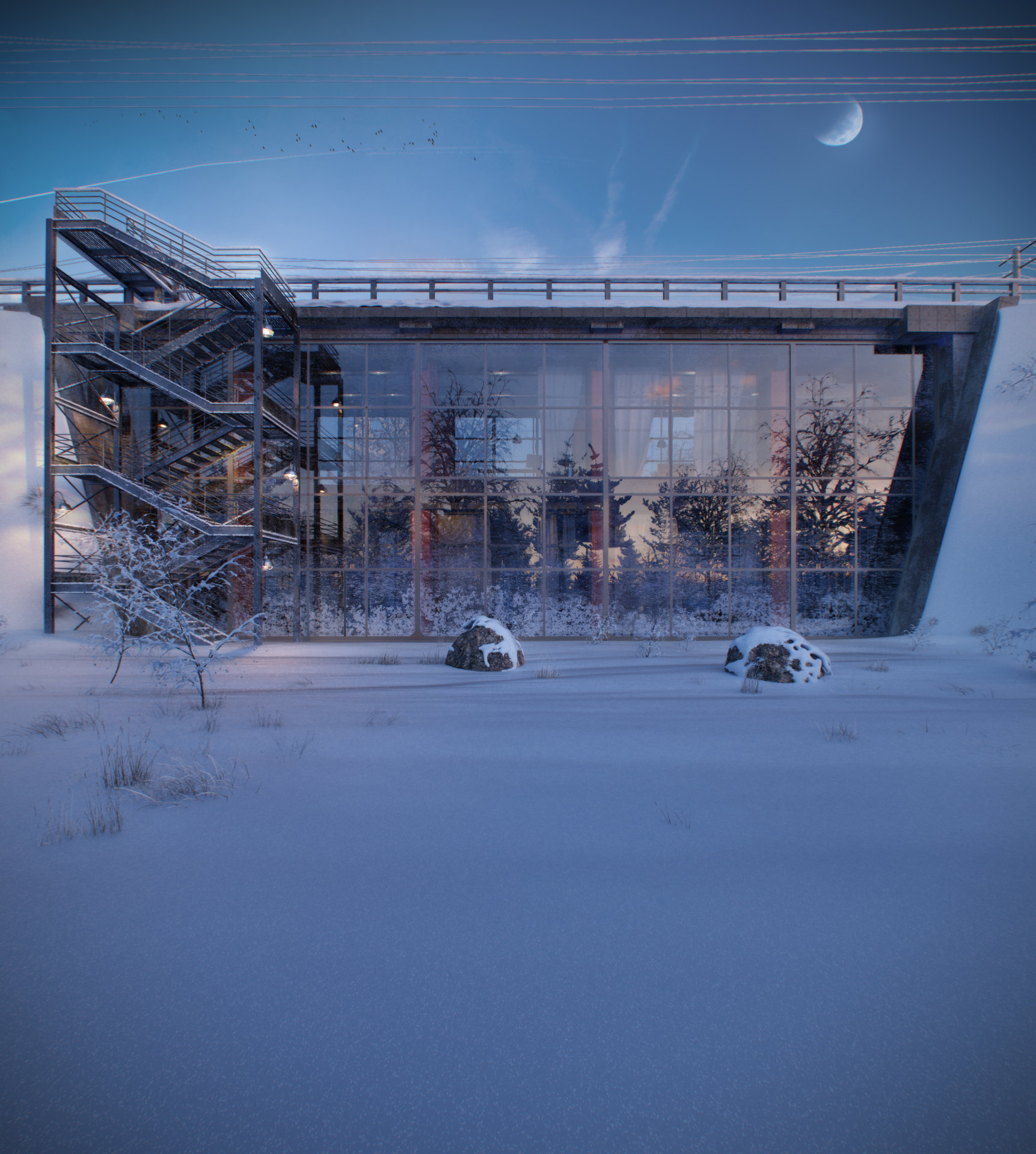 ArtStation - House under bridge