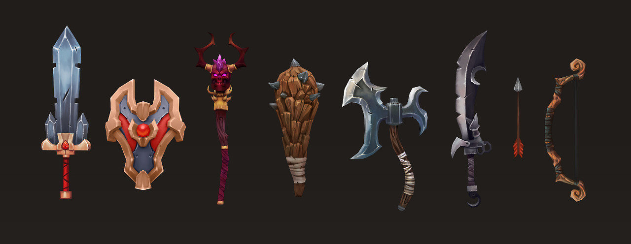 ArtStation - Handpainted Weapons