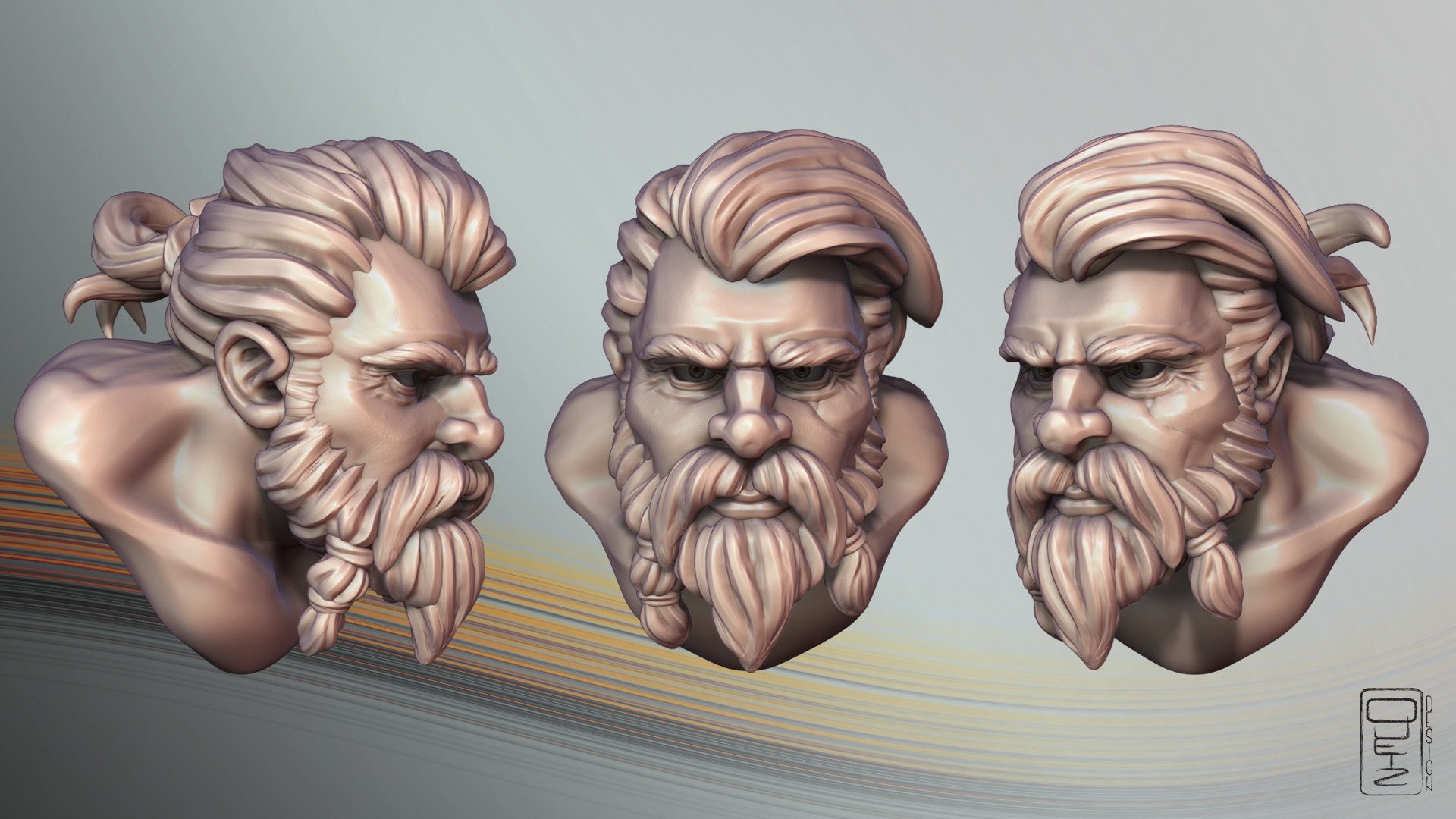 ArtStation - Dark Dwarf Bust
