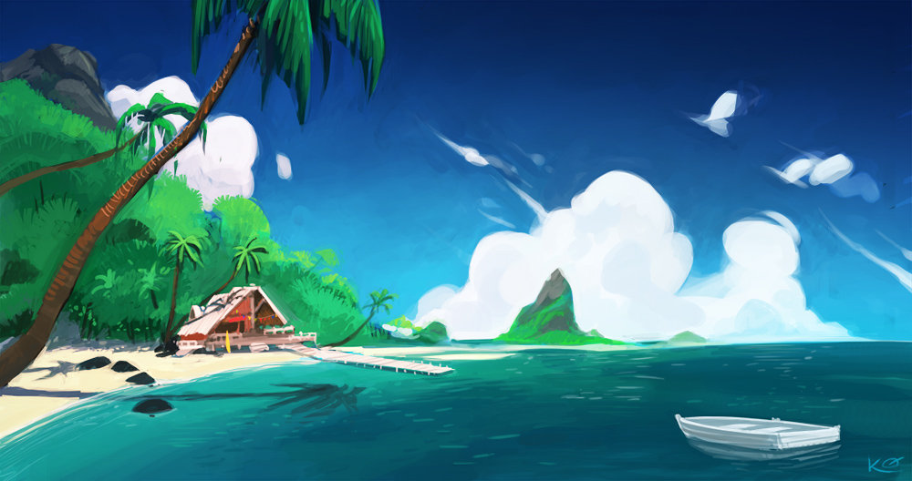 ArtStation - Beach speedpaint