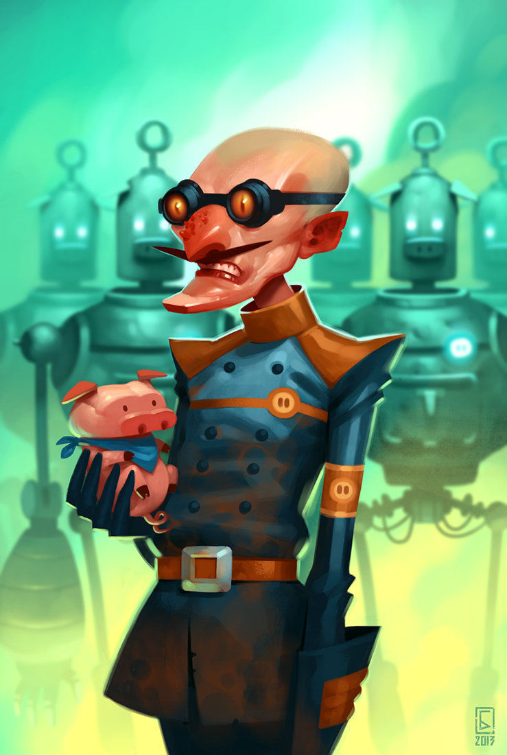 ArtStation - Robo pig villain, Boris Bakliza