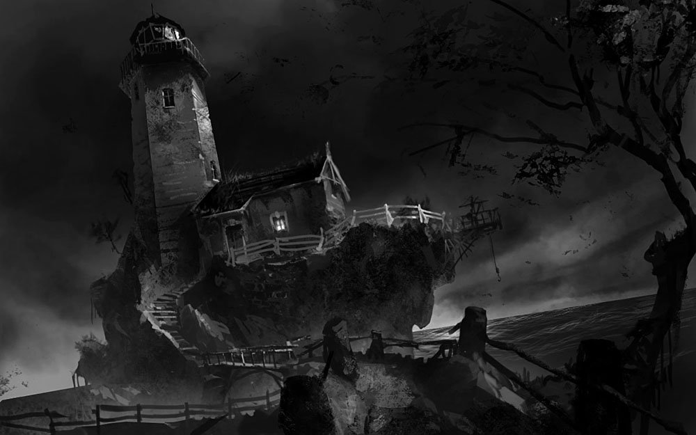 daniel rudnicki - The Evil Within - b-w sketches