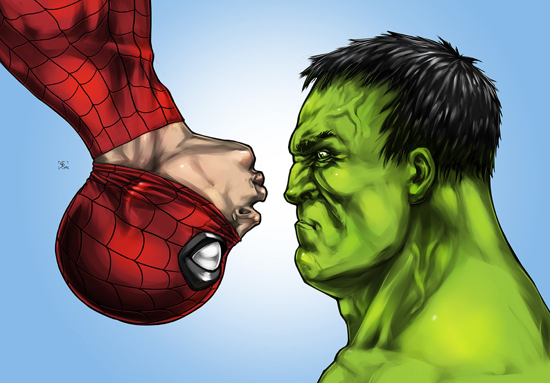 Spider Man And She Hulk Kiss
