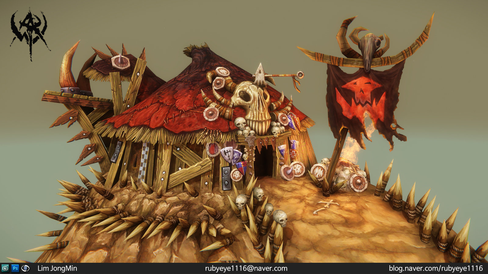 ArtStation - Warhammer orc boss tent