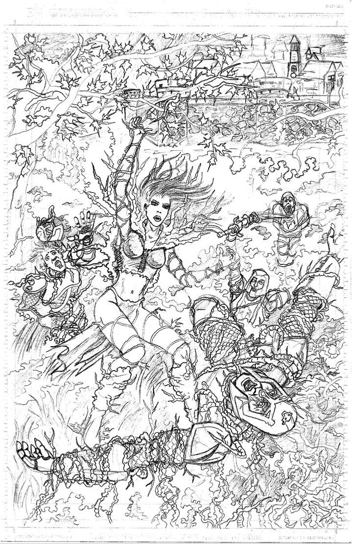 ArtStation - Ember cover pencils