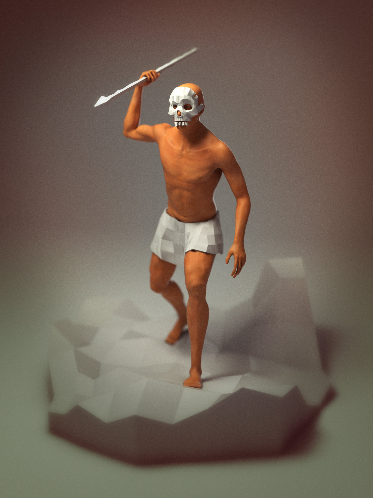 ArtStation - Low poly warrior, Alexis Andersson