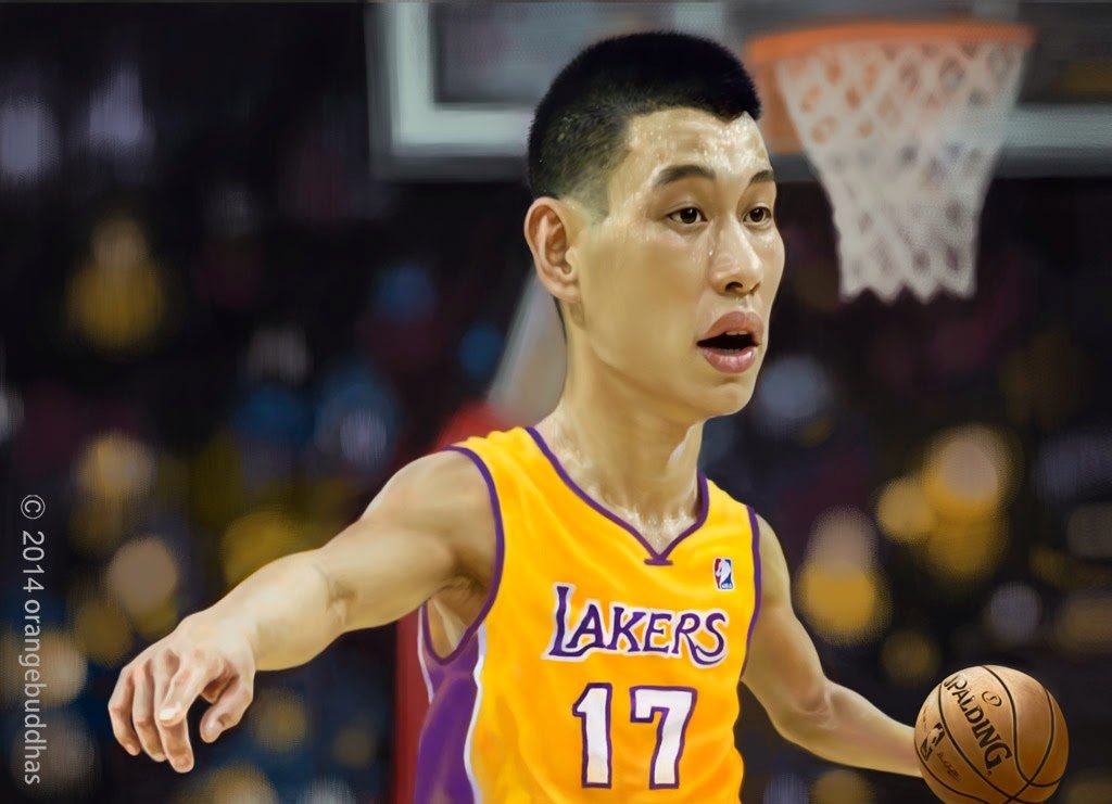 ArtStation - Jeremy Lin caricature portrait painting