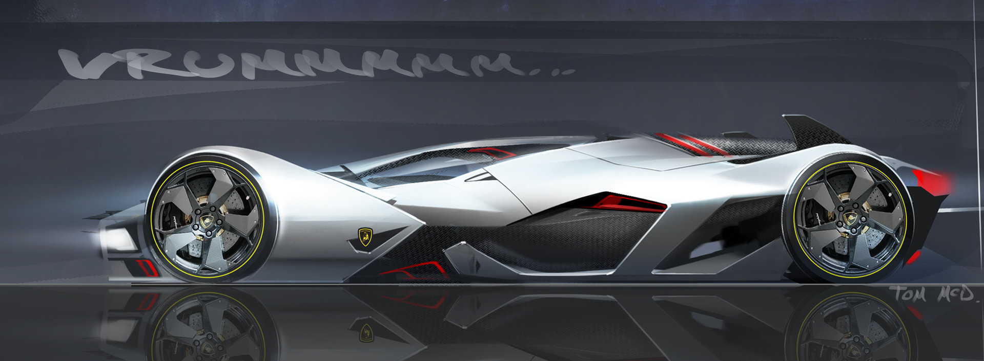 ArtStation - Lambo Side Profile