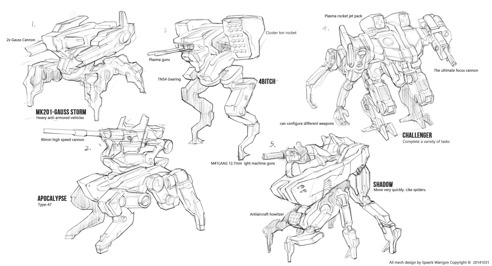 ArtStation - mech sketch 31102014