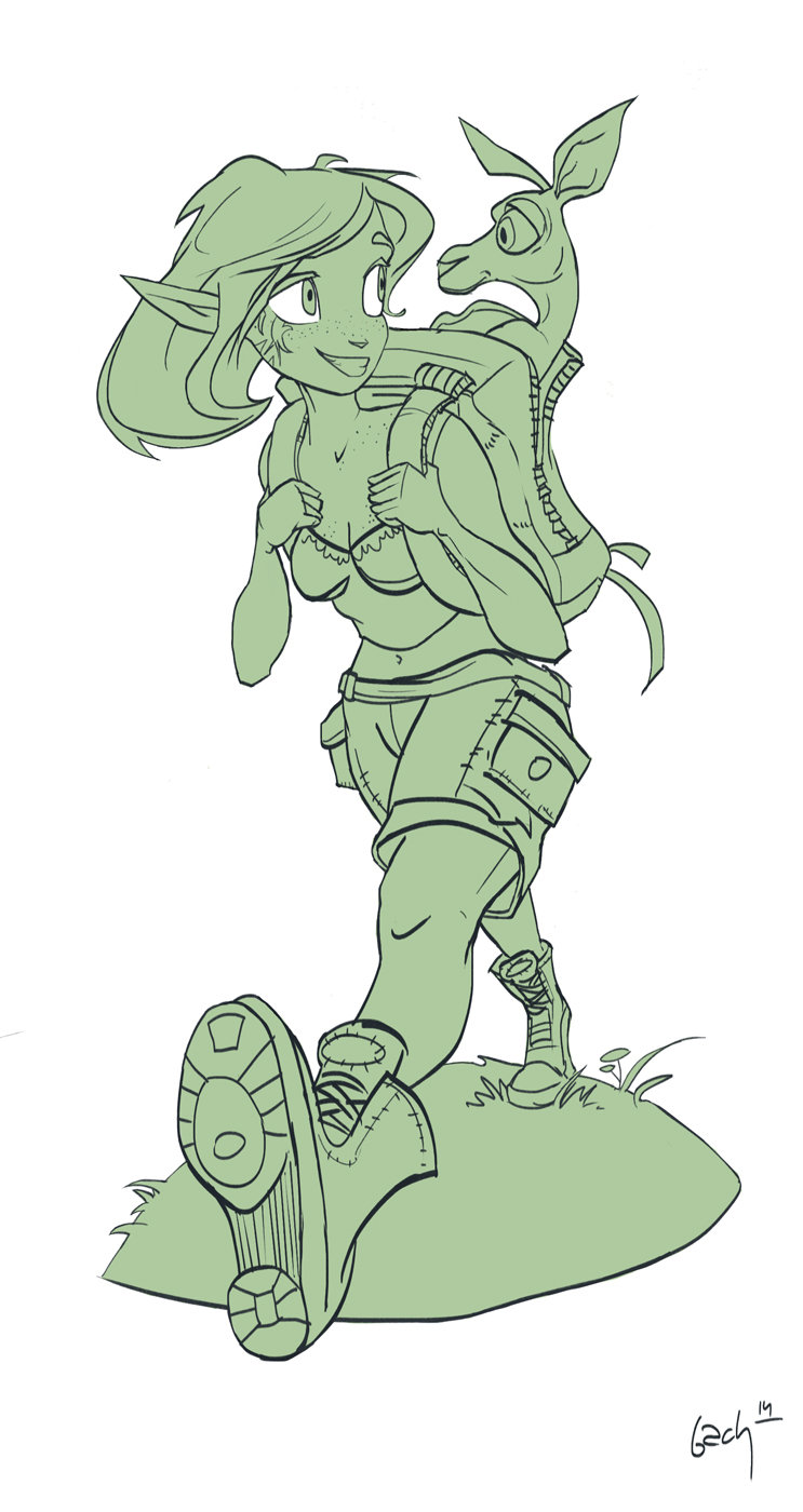 Benjamin Bach - STUNTMAN - Challenge #1 - Kangaroo+Xaxaxa - colored