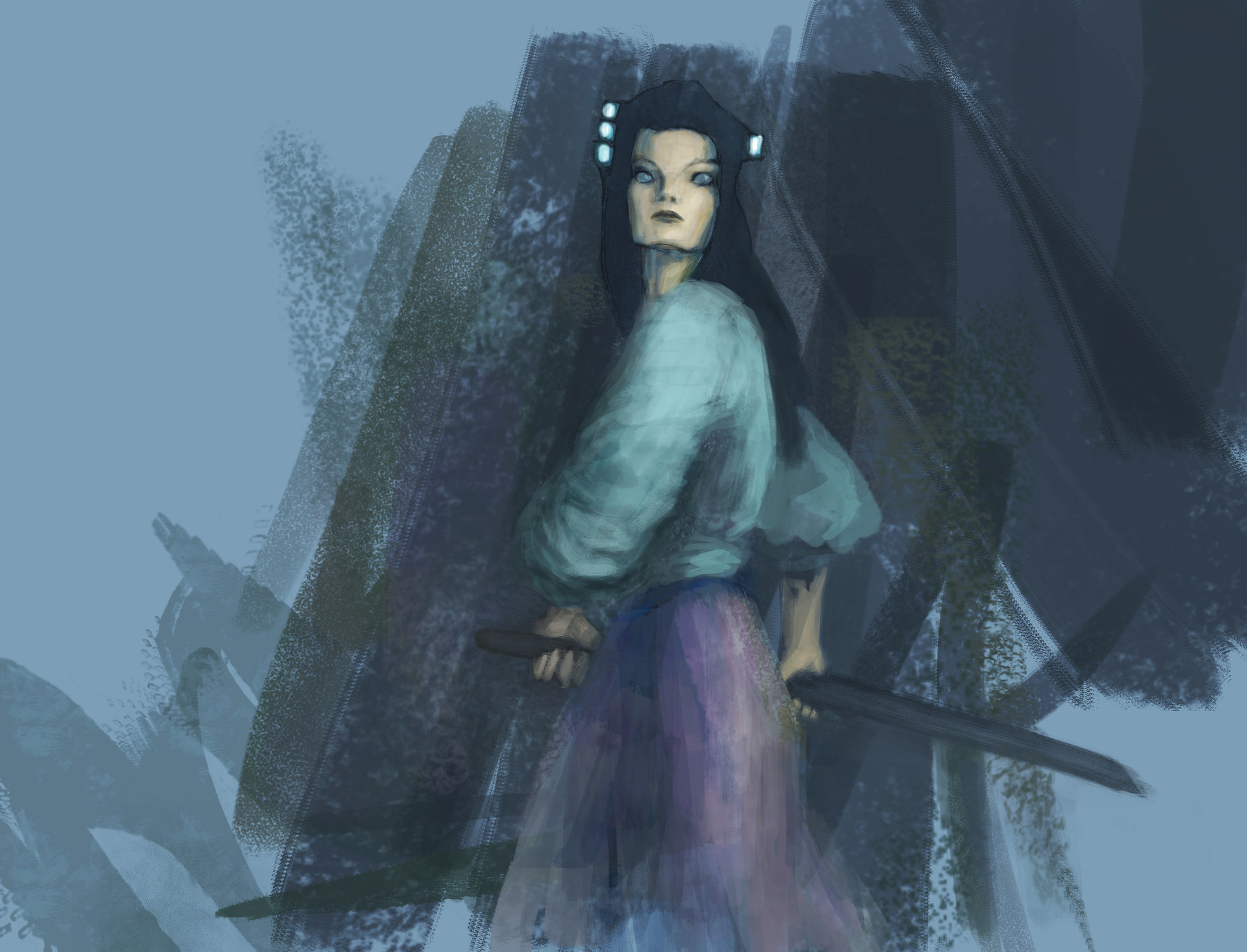 ArtStation - Blue Samurai