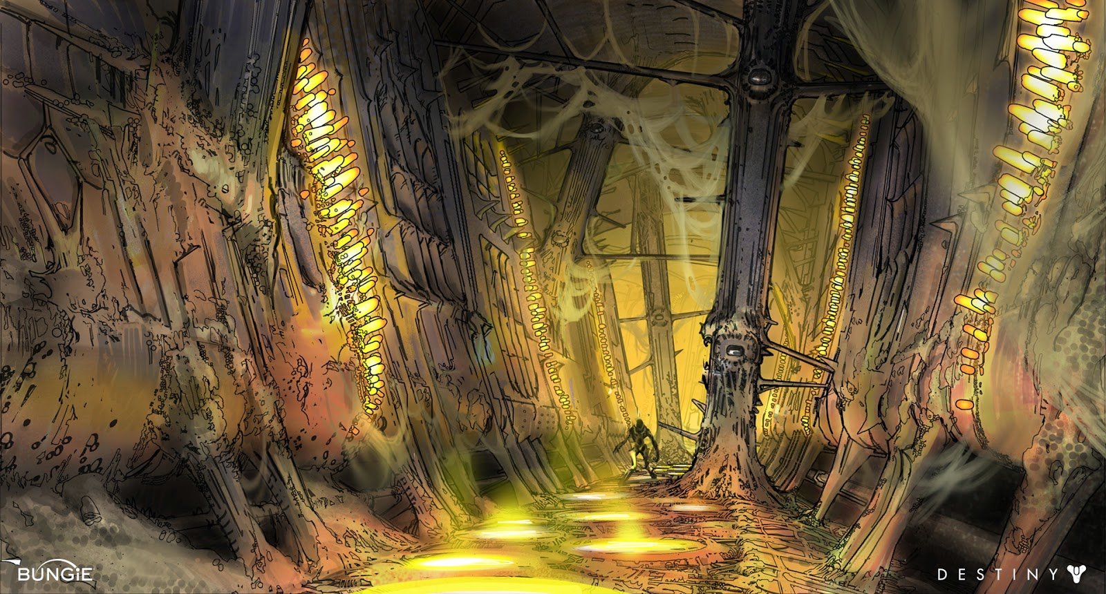 Dorje Bellbrook - Destiny: Hive Architecture Linework