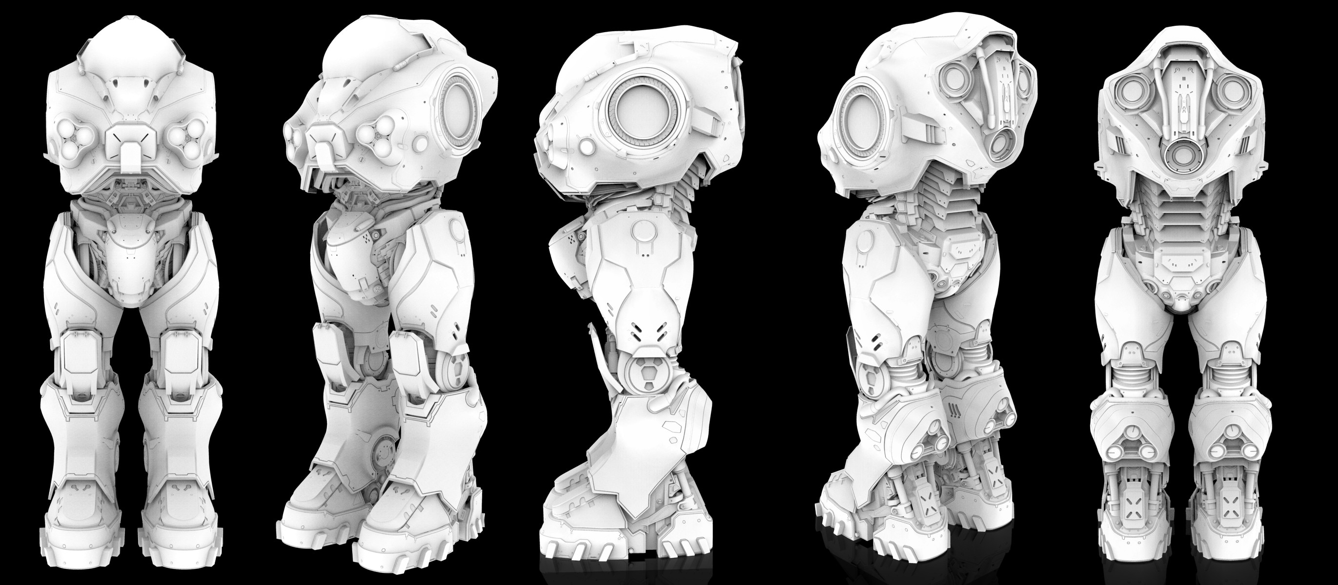 Alessandro Manzani portfolio - WIP. Umojan guard from StarCraft II fan art.